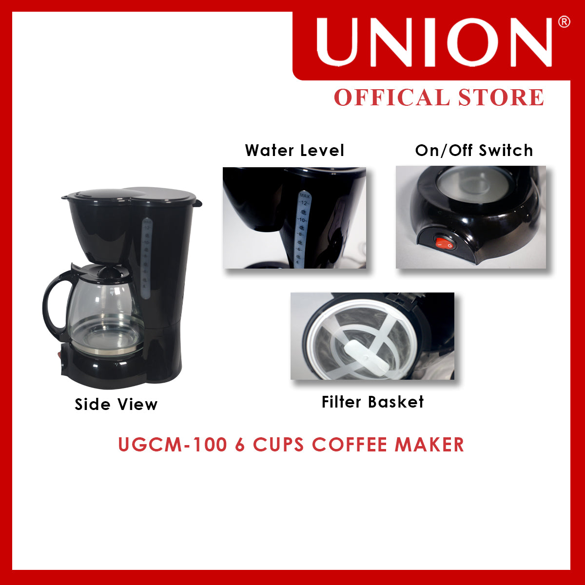 Union® 6 Cups Coffee Maker – UnionHomeAppliances